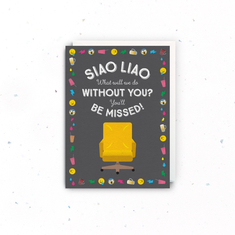 Singapore Souvenir Greeting Card – (Farewell / Goodbye / Bye) Siao Liao ...