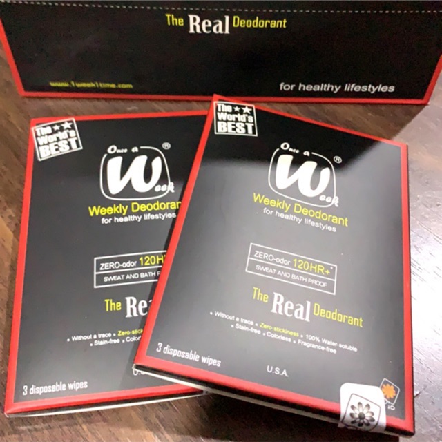 Once A week Deodorant ( 3 wipes per pack ) | Shopee Singapore