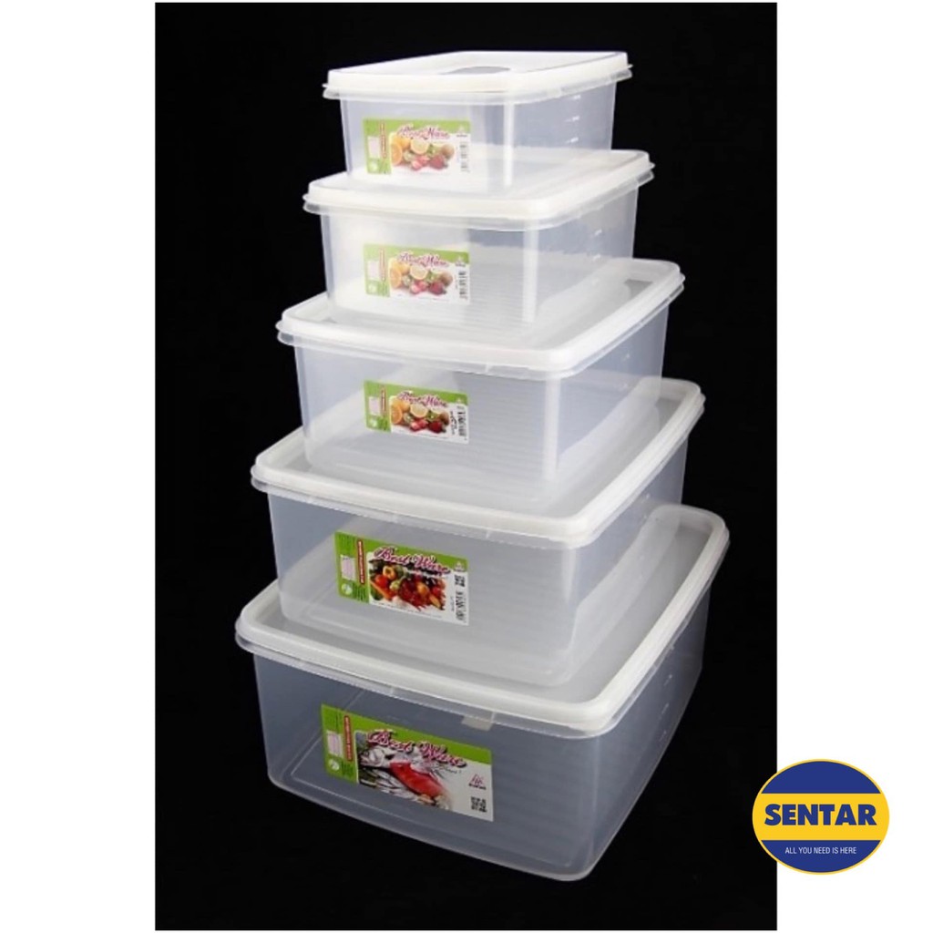 100%BESTWARE Food Container / Rectangular Container / Freezer Bekas ...