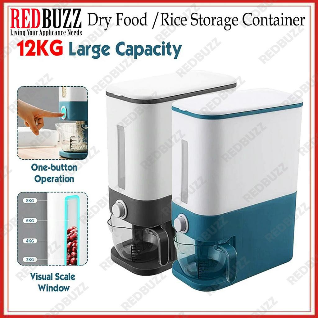 REDBUZZ Rice Storage Box Bucket Rice Dispenser Storage Box Kitchen Food ...