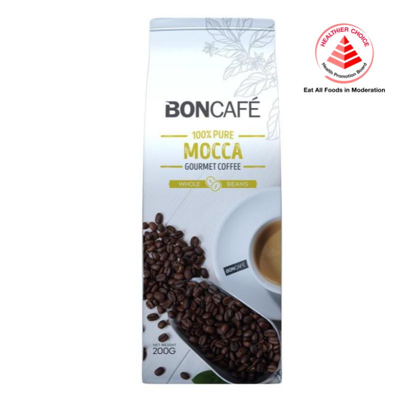 Boncafe 100% Pure Mocca Gourmet Coffee Whole Beans (200g) | Shopee ...