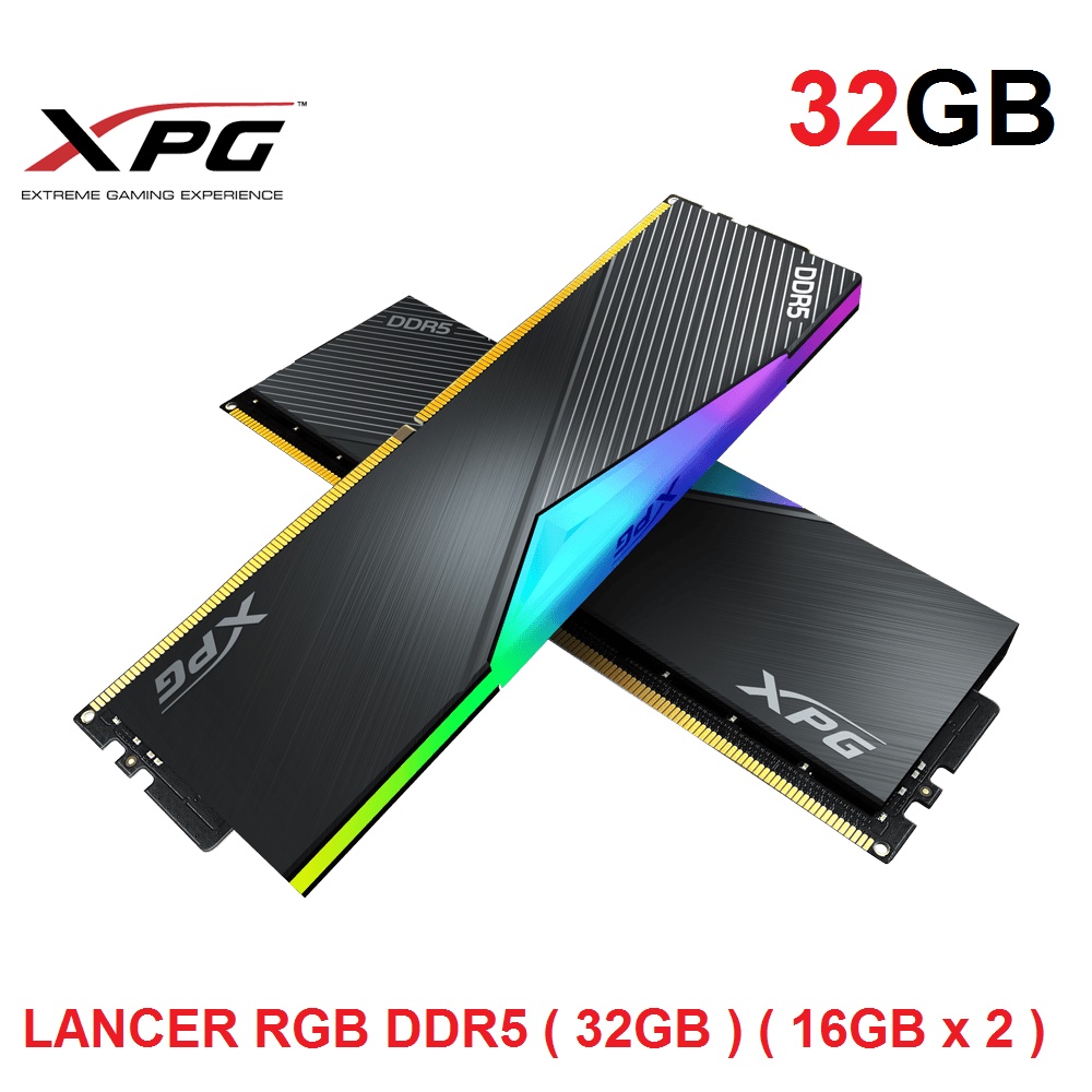 ADATA RAM DDR5 LANCER 6000 RGB 32GB (XPG) (16*2) - 32GB ( 16x2 ) ADATA ...