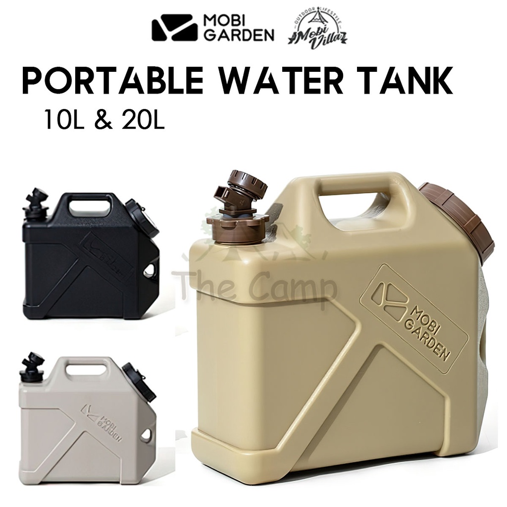 Mobi Garden Camping Portable Water Tank Container 10L 20L Litre Water Tap Outdoor PP Food Grade ...
