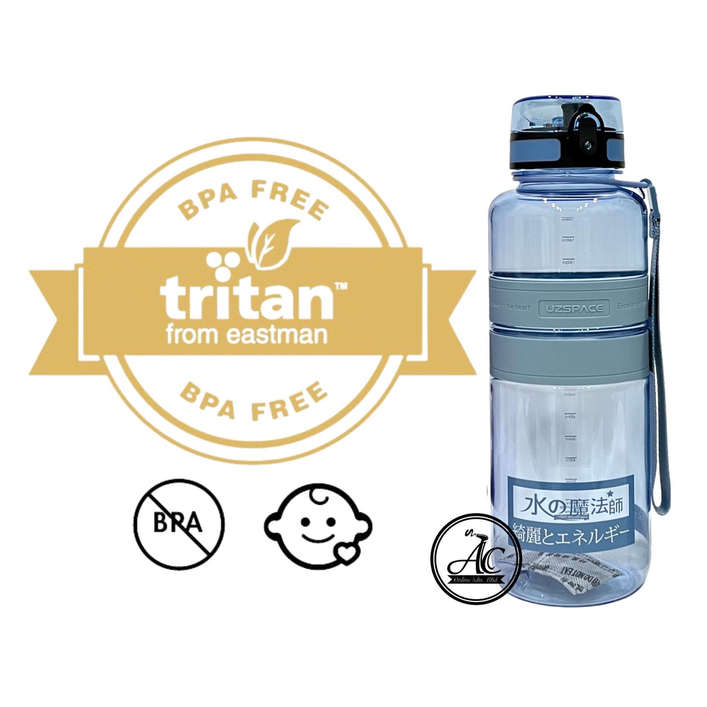 UZSpace 100% BPA free Tritan Ion Ionic Drinking Water Bottle 负离子能量水瓶 水杯 ...