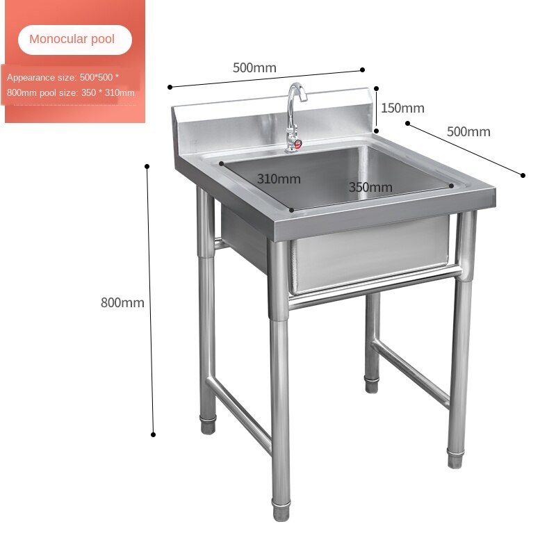 Commercial stainless steel kitchen single trough double trough three ...