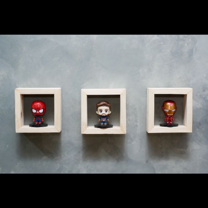 KAYU HIASAN DINDING Shelf Package of 3 Pcs / Wall Shelf / Wooden Box ...