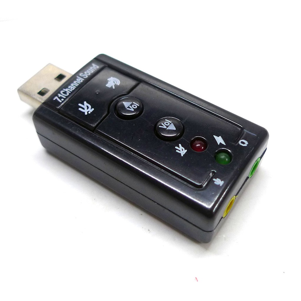 USB Sound Card 7.1 Channel External Jack 3.5mm Headphone Adapter Audio ...