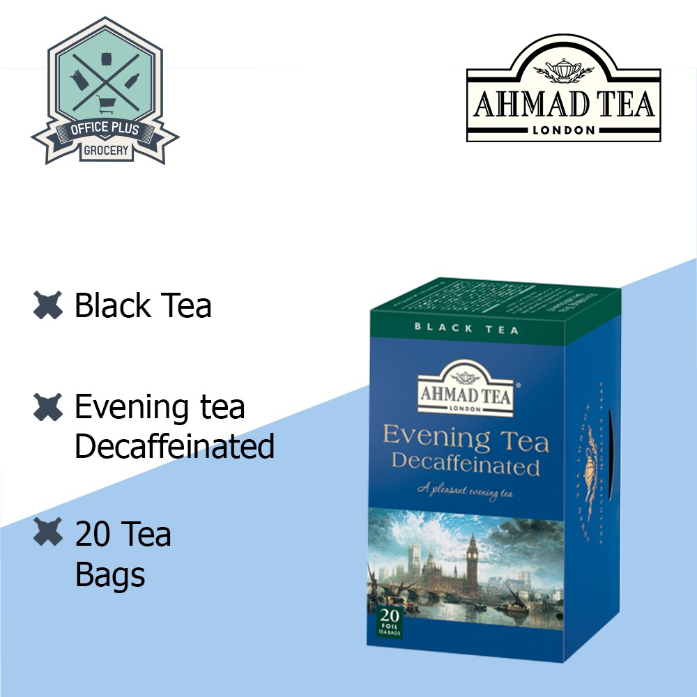 Ahmad Tea Evening Tea Decaffeinated - 20 teabags | Shopee Singapore