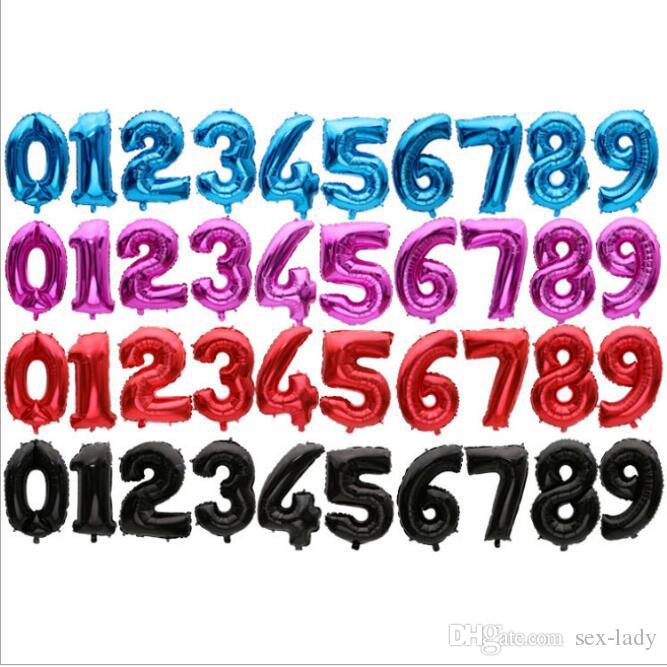 Letter Alphabet Number Balloons 28 Inch Helium Foil Number Shaped ...