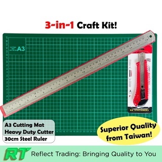 Craft Kit with A3 High Density Quality Cutting Mat, Heavy Duty Paper ...