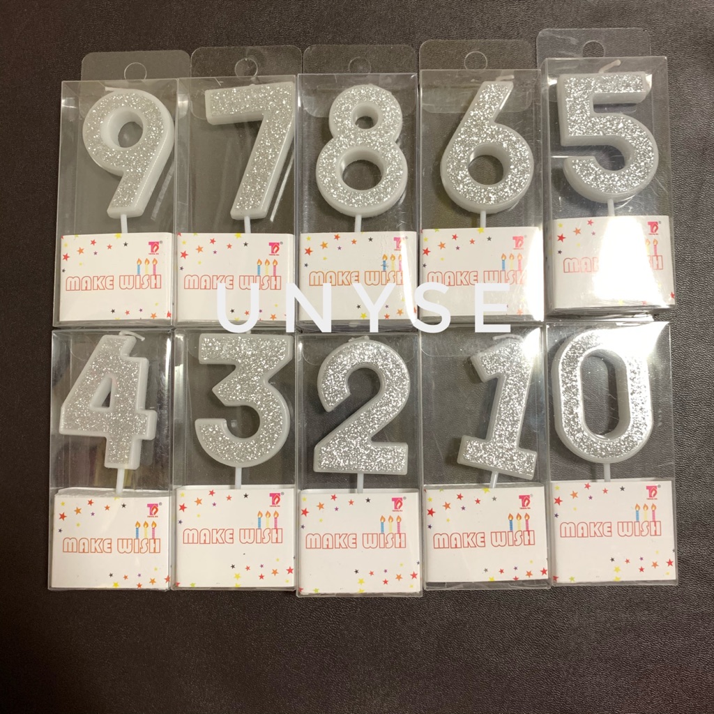 [ Silver ] Ready stocks!! Number Candles 0 1 2 3 4 5 6 7 8 9 Happy ...