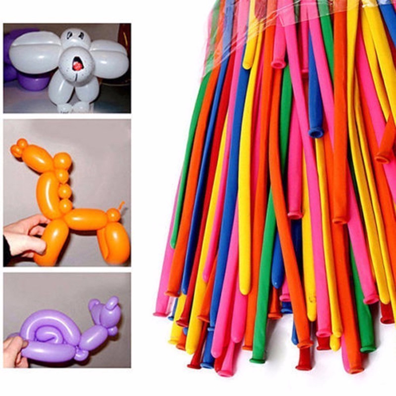 100pcs Funny DIY Magic Balloons For Making Flower Balloons Animal Toys ...