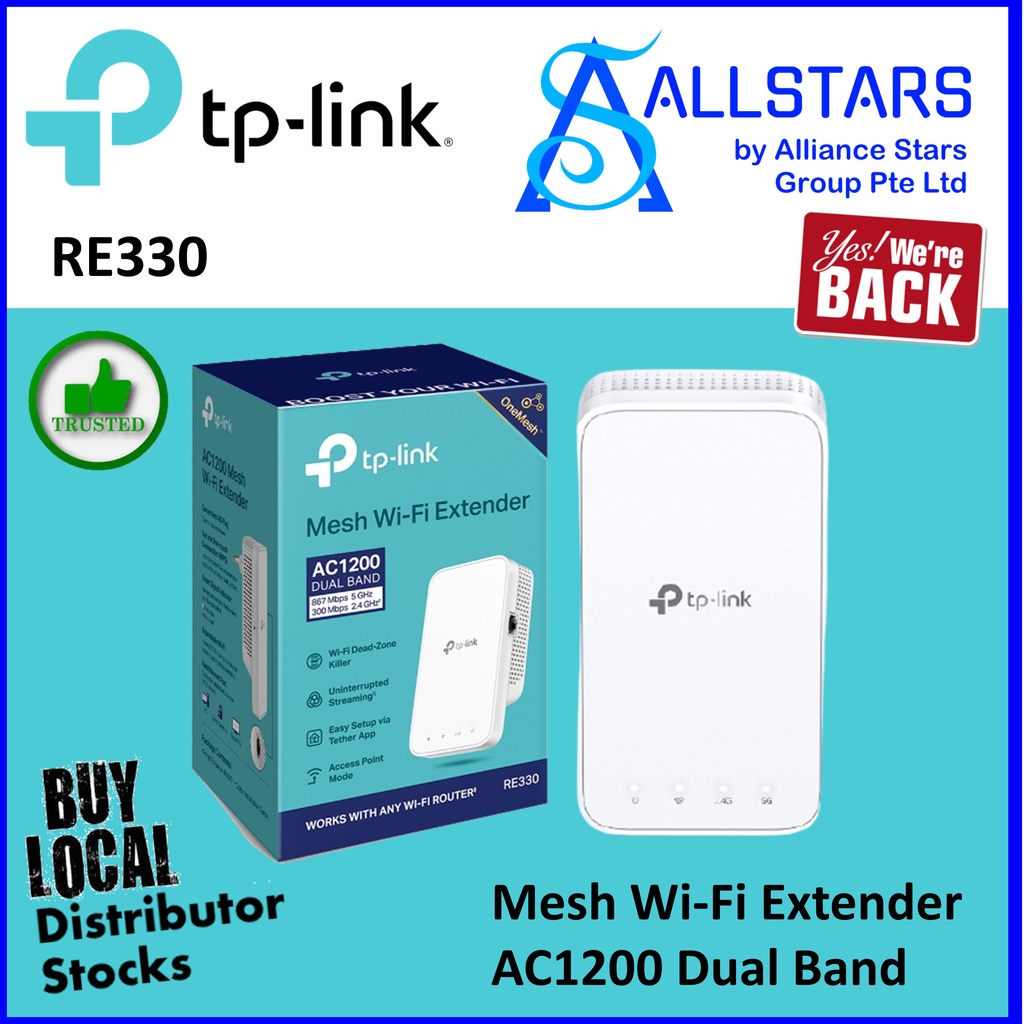 TPLink / TP-Link RE330 AC1200 Mesh Wi-Fi Extender / Dual Band (Warranty ...