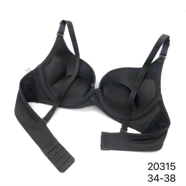 Bra with smooth underwire and thick padding to push up the chest to ...