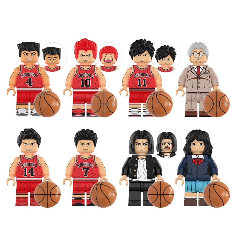 Japanese Cartoon SLAM DUNK Minifigures Block Toys Gifts | Shopee Singapore