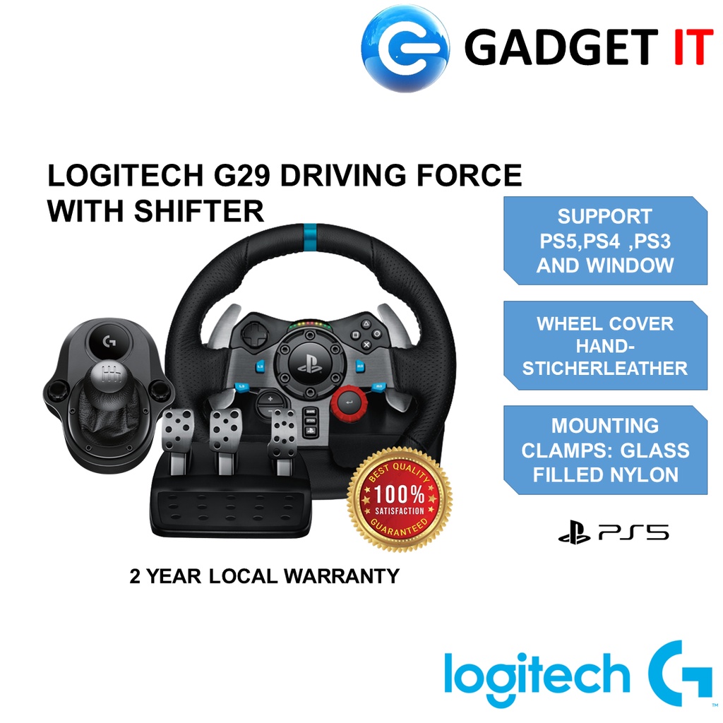 Logitech G29 DRIVING FORCE RACE WHEELS WITH SHIFTER DESIGN FOR PS5,PS4 ...