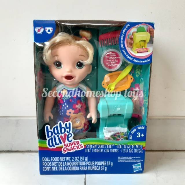 Baby Alive Snackin Shapes Baby Doll original super snacks Baby Doll toy ...