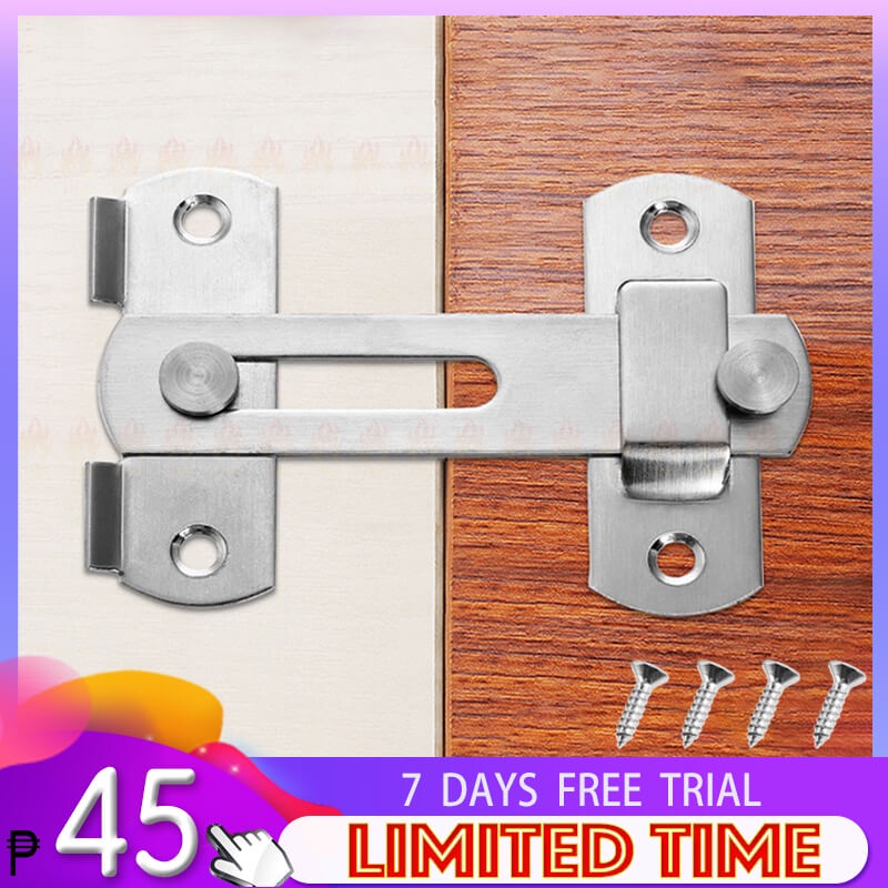 Flat Door Lock 1 Pcs Stainless Steel Swivel Bolt Door Latch Slug Catch ...
