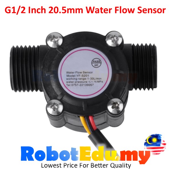 Pipe G1/2 G 1/2 Inch 20.5mm YF-S201 Water Flow Sensor Detector Meter ...