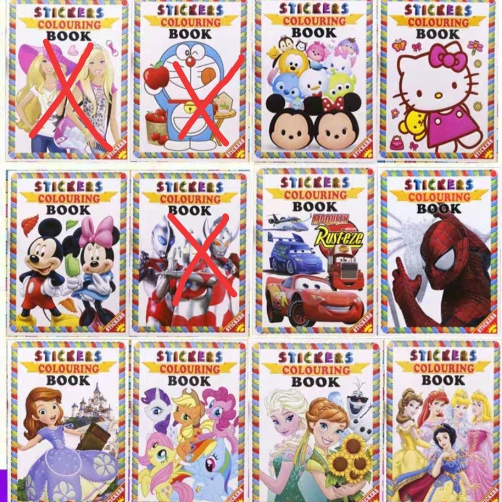 Sticker and colouring book, kids birthday party goodies item | Shopee ...