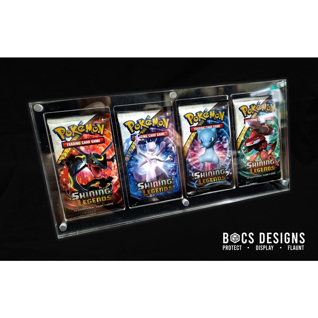 BOCS 4 Slot Booster Pack UV Display Stand Trading Card Game Pokemon ...