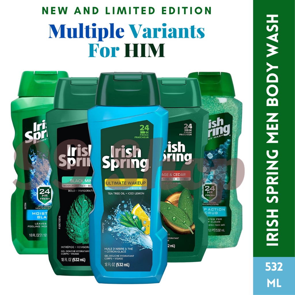 Irish Spring Men Manly Body Wash 532ml by Colgate Palmolive | Shopee ...