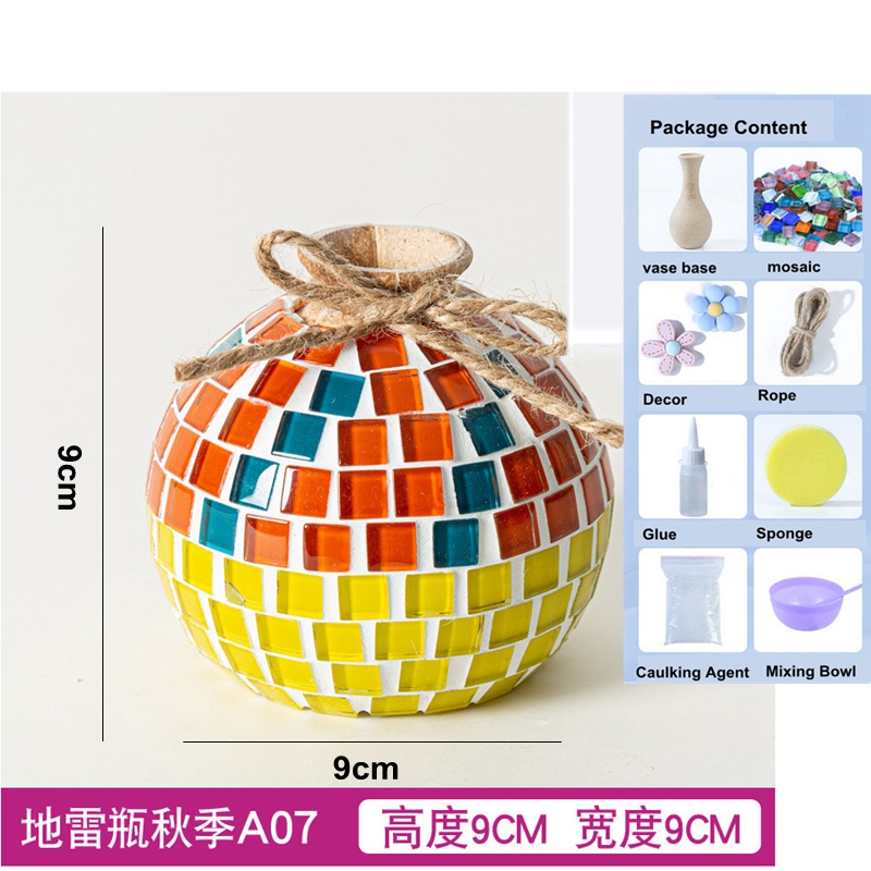 【Ready Stock】Mosaic Vase home-made Vase handmade Vase DIY creative Vase ...