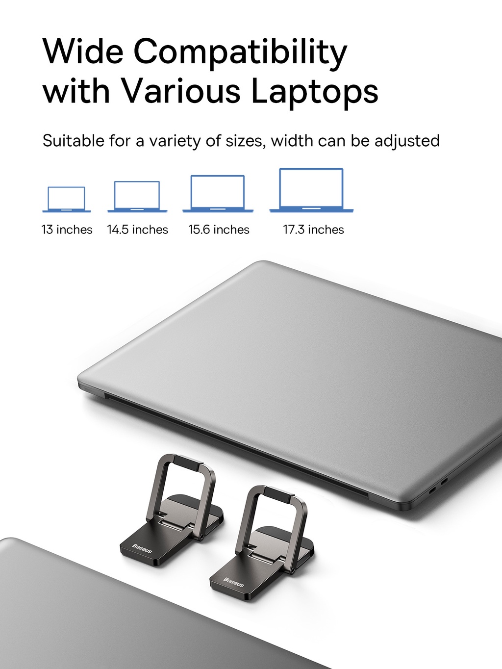 Baseus 2PCS Slim Portable Laptop Kickstand 10KG Load-bearing Non-slip ...