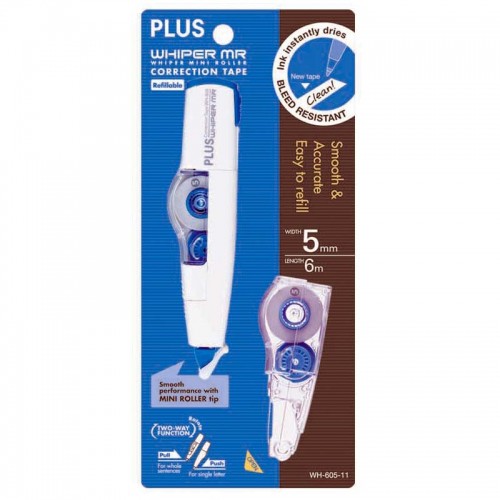 PLUS Correction Tape Whiper Mini Roller 5mm / 6mm (includes refill only ...