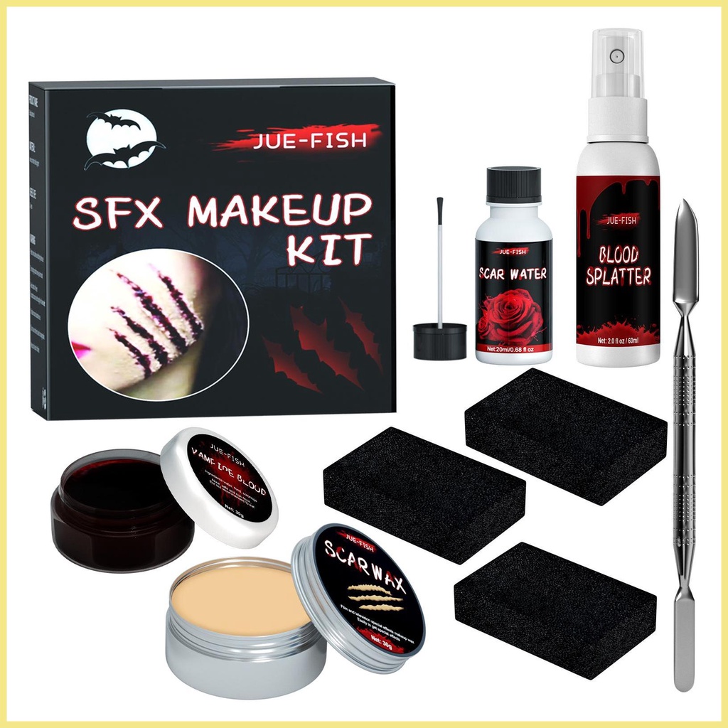 Professional Halloween Sfx Makeup Kit Halloween Wound Scar Wax Makeup ...