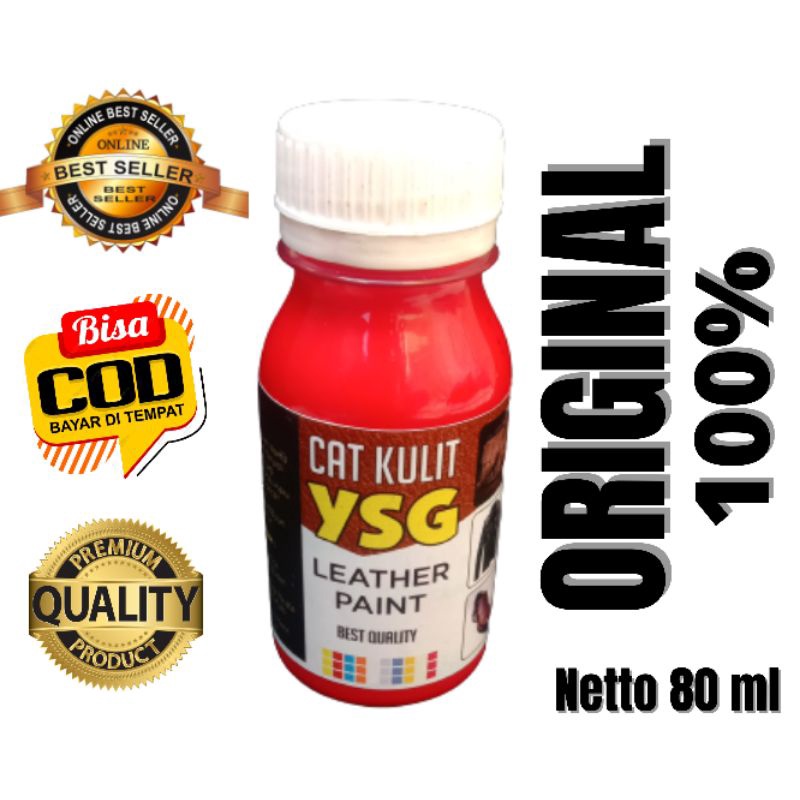 MERAH 80 ml red leather paint, leather jacket paint, leather bag paint ...