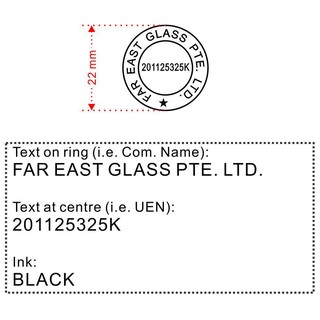 Rubber Stamp Self inking round shiny self ink R524 R532 company stamp ...