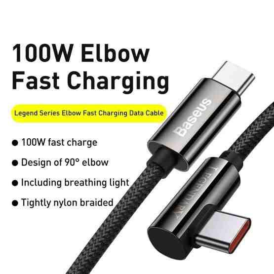 Baseus Data Cable Gaming Elbow Legend Cable USB C To Type C Type C 100W ...
