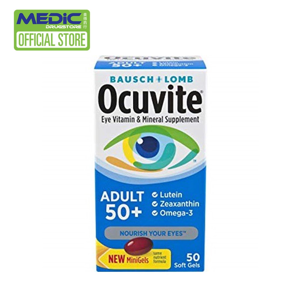 Bausch And Lomb Ocuvite Eye Vitamin Adult 50 50s By Medic Marketing