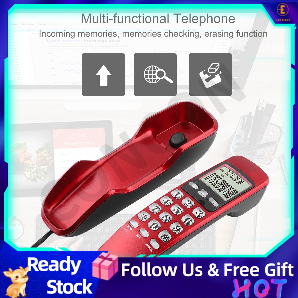 [Ready Stock] Mini Wall Telephone Home Office Hotel Incoming Caller ID ...
