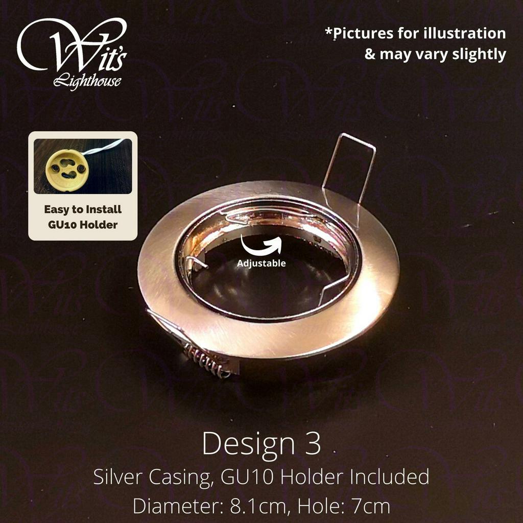 Solid Aluminium Spot Light GU10 Downlight Casing Fixture LED Down Light ...