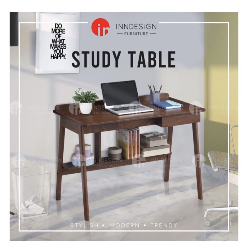 Aaron Solid Wood Study Table/Study Desk(Free Installation) | Shopee Singapore