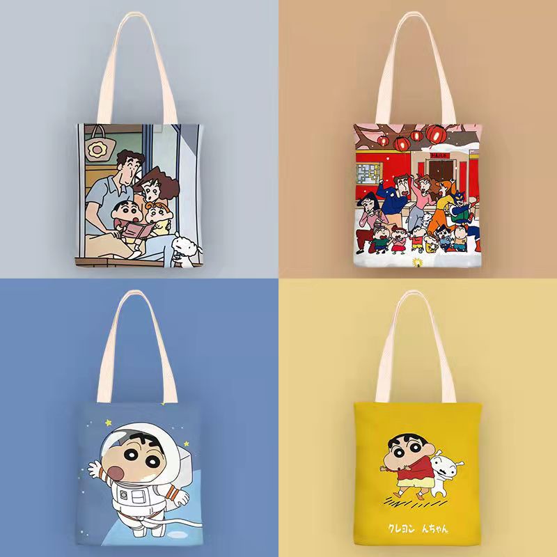 Crayon Shin-chan Cartoon Canvas tote Bag Women Shoulder bag Simple ...