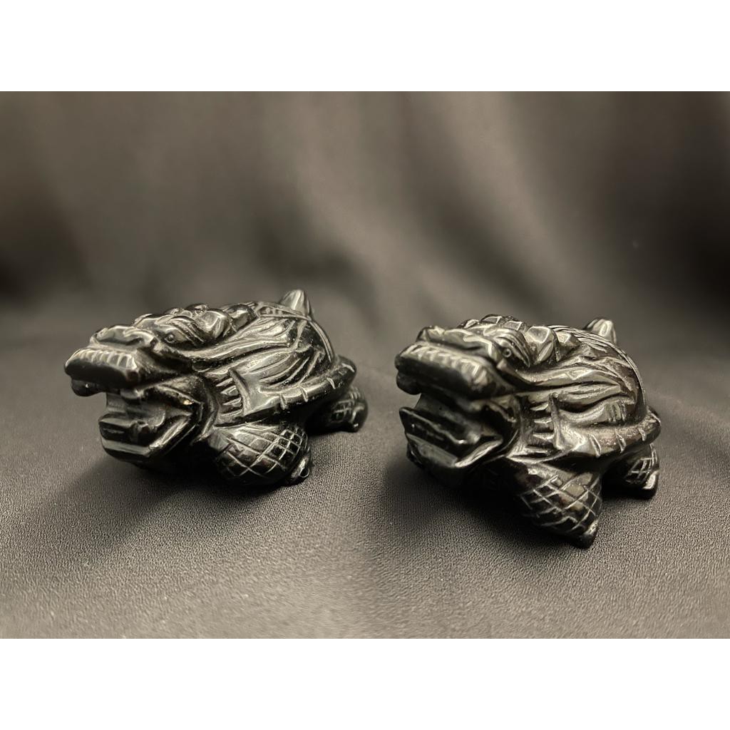 [READY STOCK]NATURAL CRYSTAL BLACK OBSIDIAN LONG GUI 天然水晶黑曜石龙龟摆件 ...