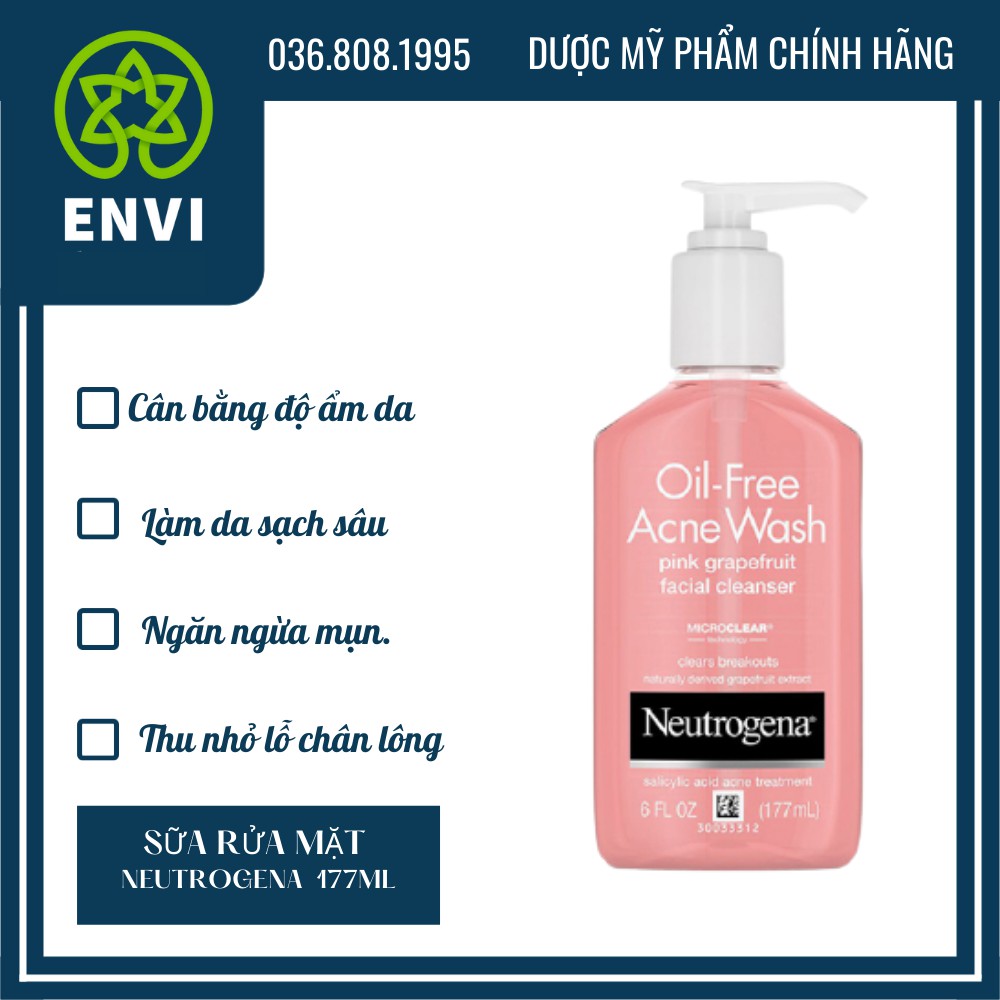 Neutrogena Pink Grapefruit Acne Face Wash (177mL) | Shopee Singapore