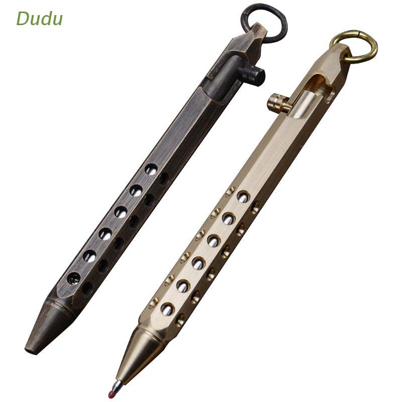 Dudu Hexagonal Bolt Type Handmade Solid Brass Gel Pen Retro Portable ...