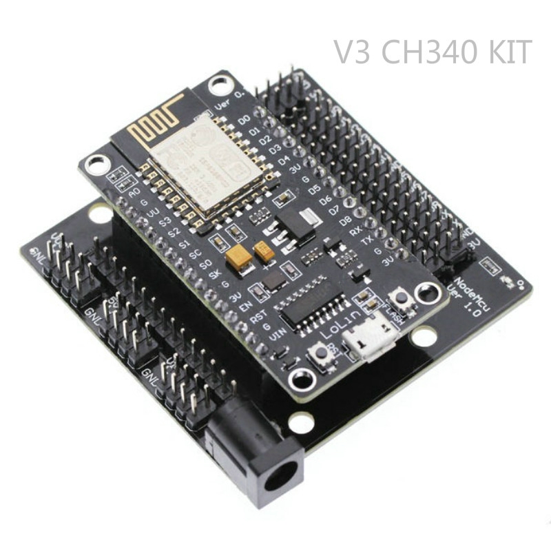 Node MCU Development Kit V3 CH340 NodeMCU + Motor Shield Wifi Esp8266 Esp-12e | Shopee Singapore