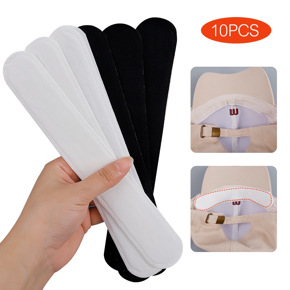 10Pcs Pack Premium Quality White Disposable Sweaty Brim Sticker / Anti ...