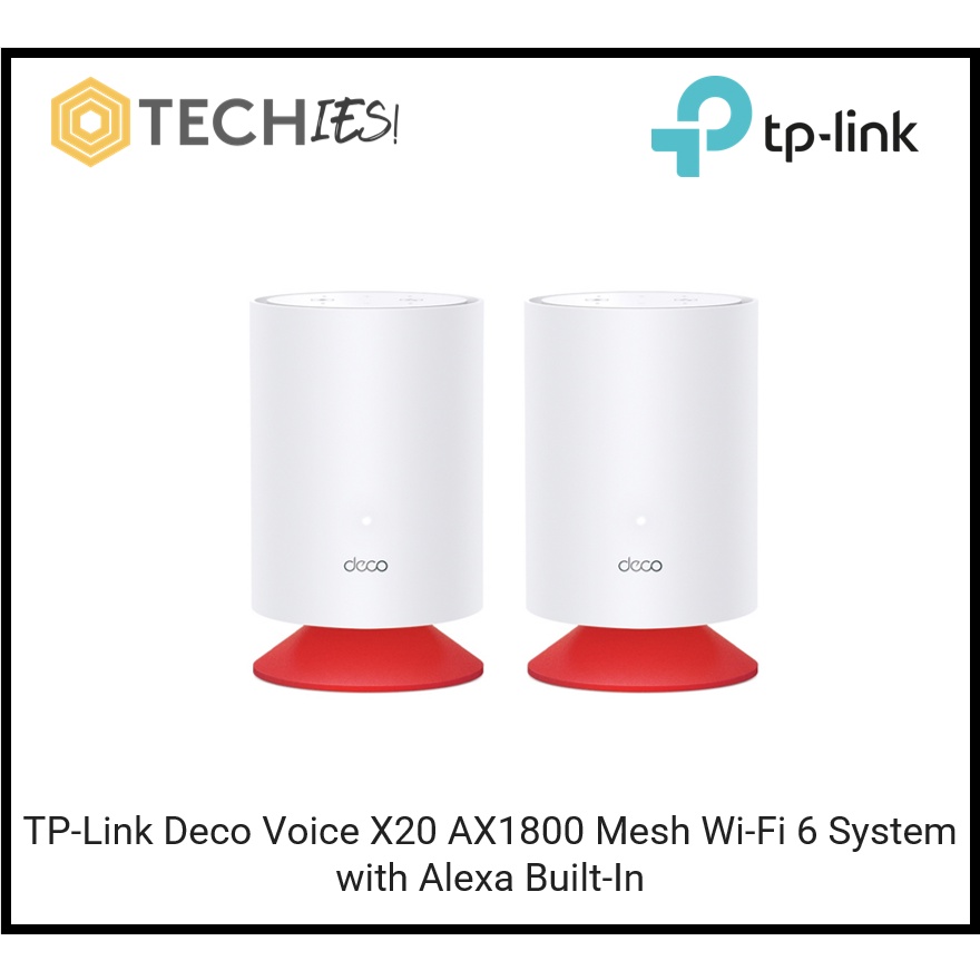 TP-Link Deco Voice X20 AX1800 Mesh Wi-Fi 6 System with Alexa Built-In ...