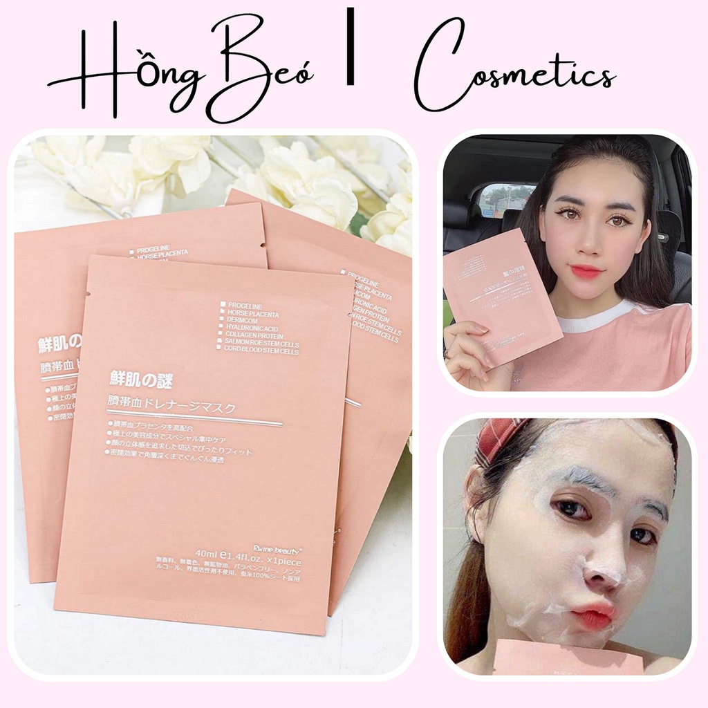 Rwine Beauty Japanese Placenta Mask Box Of 10 Pieces, Helps Nourish The ...