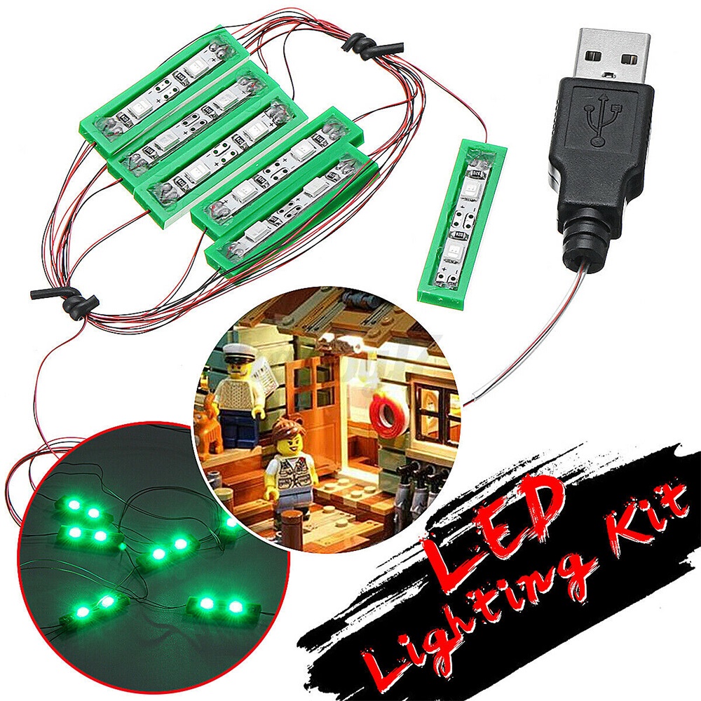 Universal DIY LED Light Lighting Set For Lego MOC Toys USB Port ...