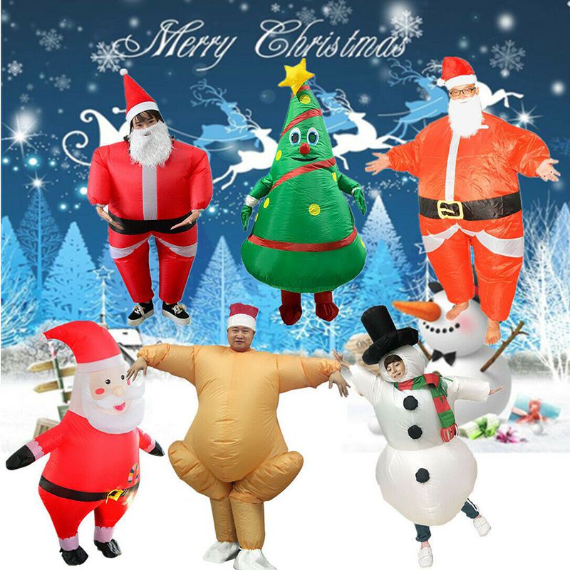 Inflatable Christmas Adult Fancy Dress Costume Unisex Funny Outfit