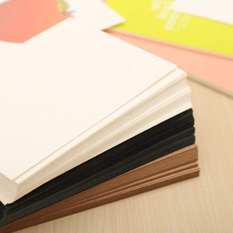 Blank Index Cards in 3 Colors, Blank Kraft Paper Card Word Card Message ...