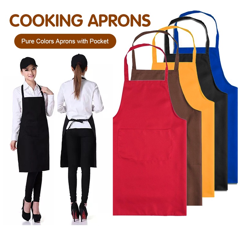 Waterproof Apron Kitchen Apron Chef Apron Kitchen Cotton Apron Hitam ...