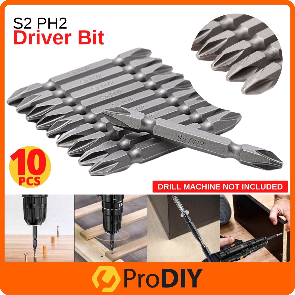 10pcs 65mm Driver Bit Double Ended Power Driver Bits Screw Driver ...